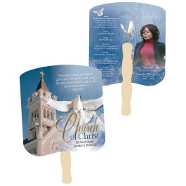 Breadslice Funeral Hand Fans – Custom Printed for Churches & Events