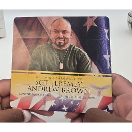 Memorial Flip – 4x4 Origami-Style Keepsake | Funeral Printshop