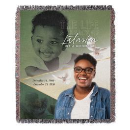 Full-Service Memorial Blanket | Custom Designed Photo Tribute | Funeral ...