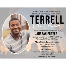 Sacred Temple Notice Card